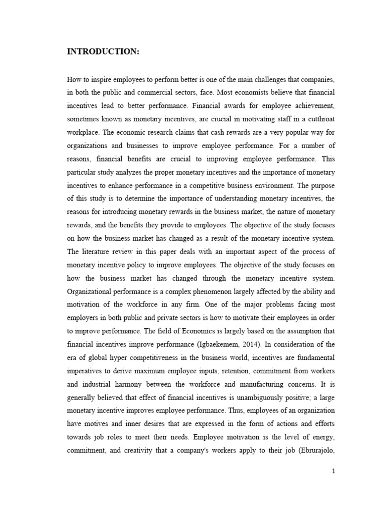 FINAL | PDF | Cost Of Living | Incentive