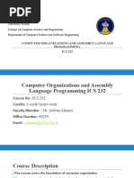 Course Outline COAL V1 | PDF | Assembly Language | Central Processing Unit