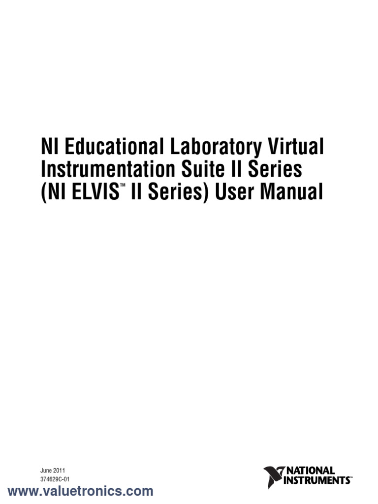 National Instruments ELVIS II Series User Manual | PDF | Legal ...