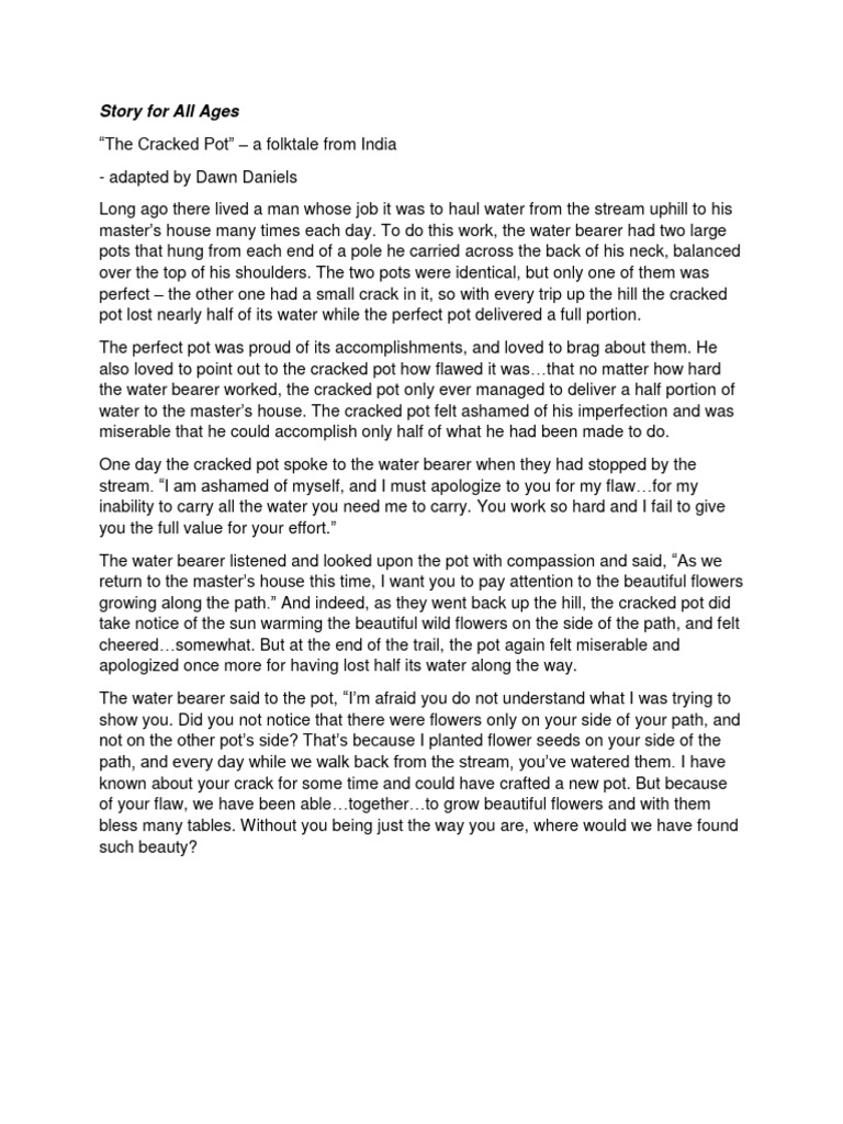Story The Cracked Pot | PDF