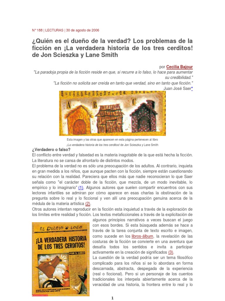 La Verdadera Historia De Los Tres Cerditos El Personaje De Los