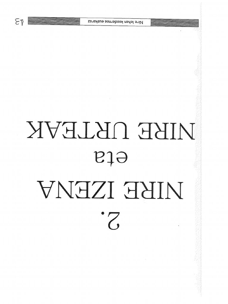 Nire Izena Eta Nire Urteak | PDF