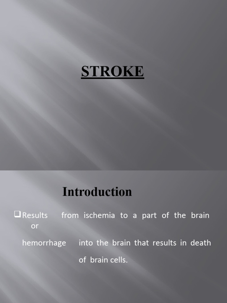 Stroke | PDF | Stroke | Ischemia