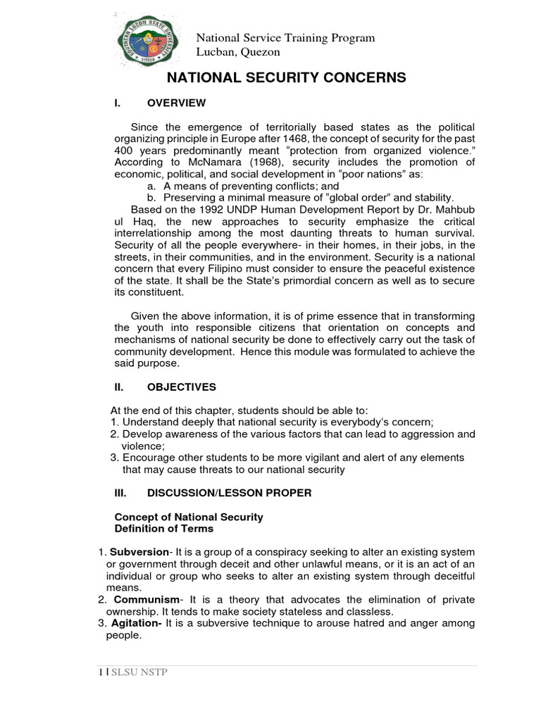 National Security and Human Security Insights | PDF | Robbery ...