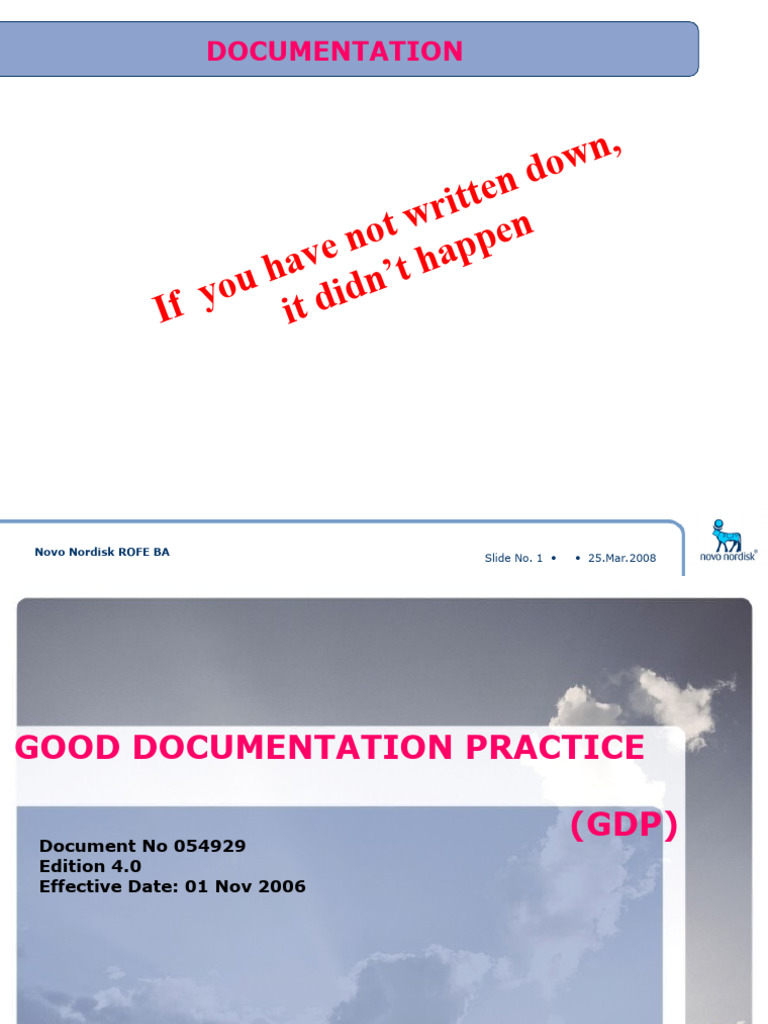Good Documentation Practice | PDF | Business