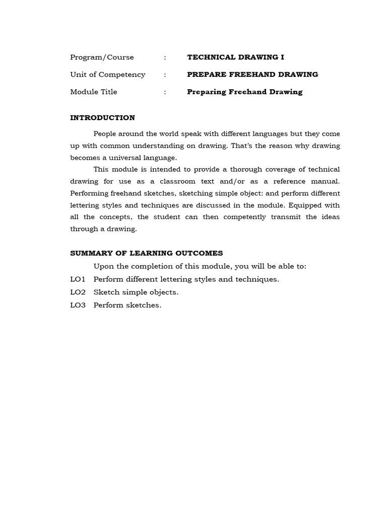 Intro To Technical Drawing | PDF | Drawing