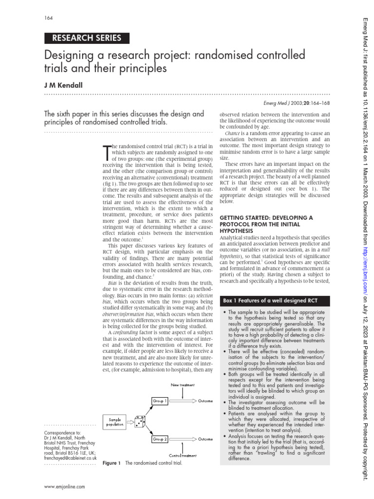Randomized Control Trial Pdf Randomized Controlled Trial Sampling