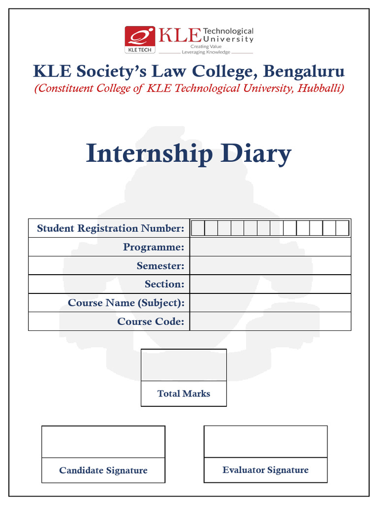 Internship DIary | PDF