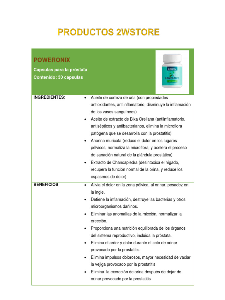 POWERONIX | PDF | Micción | Inflamación