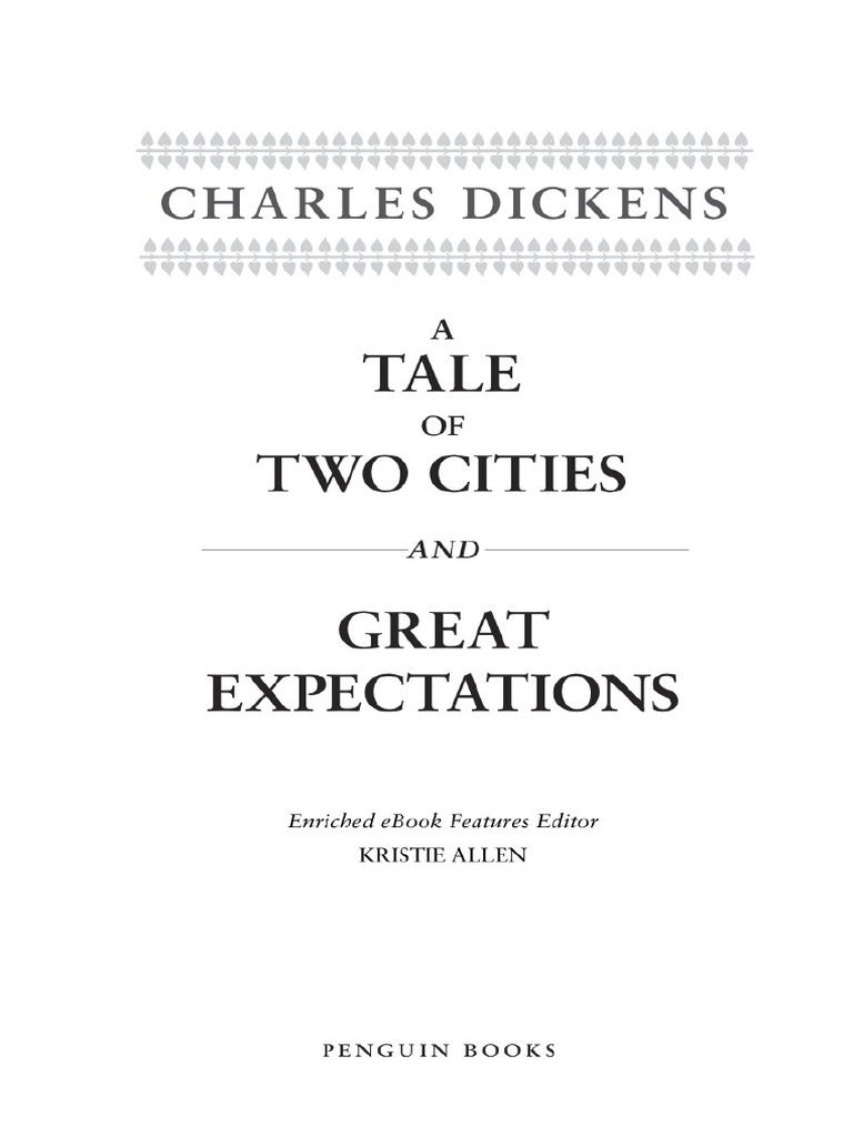 A Tale of Two Cities and Great Expectation - Charles Dickens | PDF ...