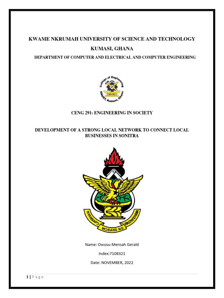 Owusu-Mensah Gerald | PDF | Computer Network | Cost Of Living