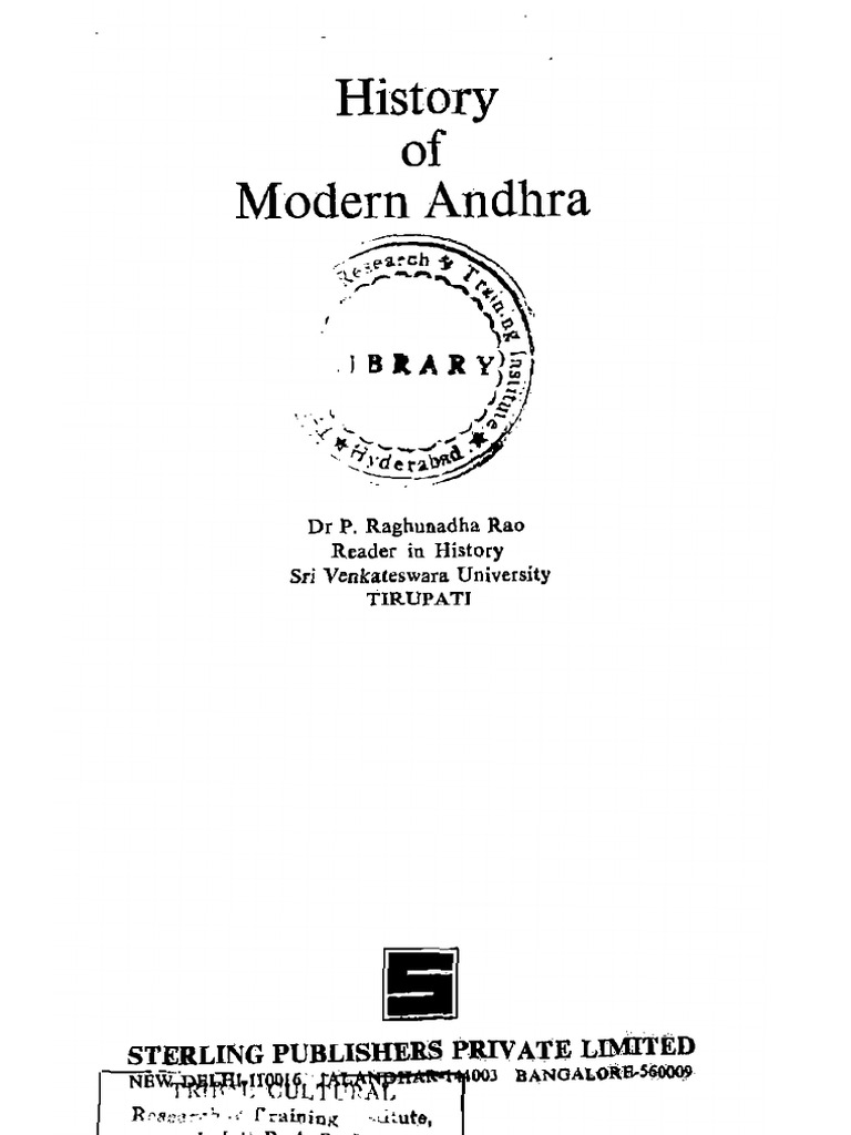 History Modern: Andhra | PDF