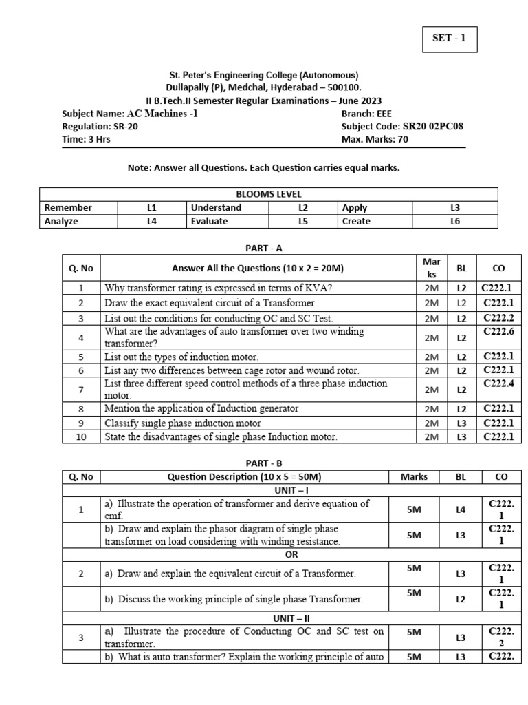 Acm-1 Model QP-1 | PDF | Electric Motor | Transformer