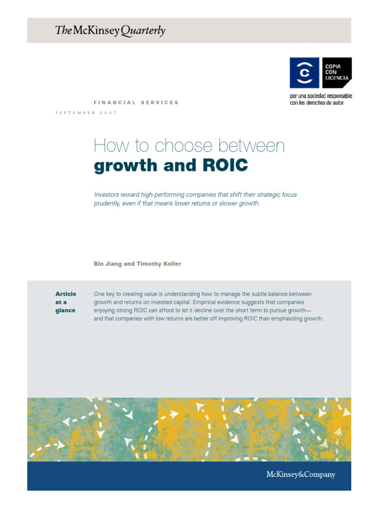 How To Choose Between Growth and ROIC | PDF | Economies | Investing