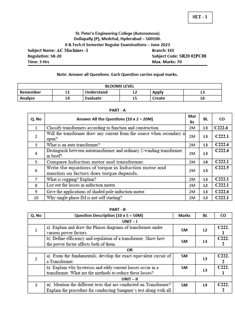 Acm-1 Model QP-2 | PDF | Electric Motor | Transformer