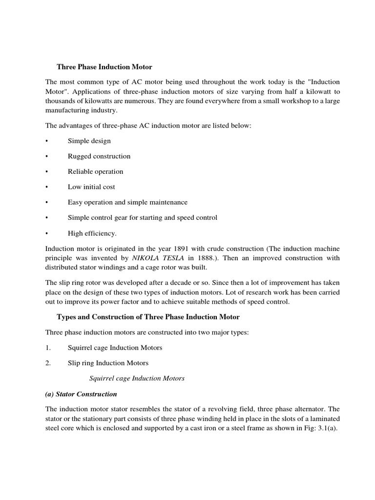 Unit 3 To 5 Induction Motor Notes | PDF | Electric Motor | Transformer
