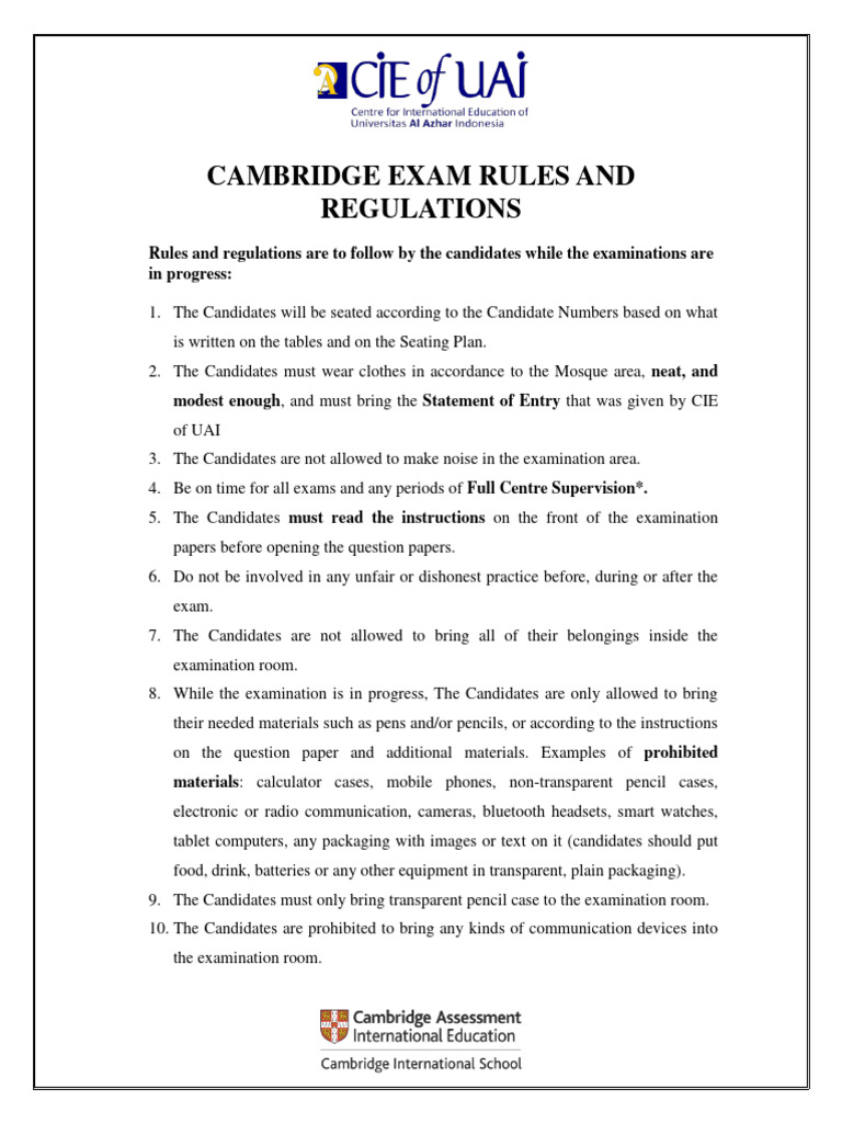 ID044 Rules and Regulations | PDF
