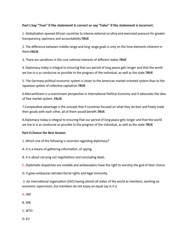 Global Exam 2016 | PDF | Economies | Political Science