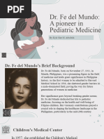 DR Fe Del Mundo The Pioneer Who Transformed Pediat | PDF | Health Care ...