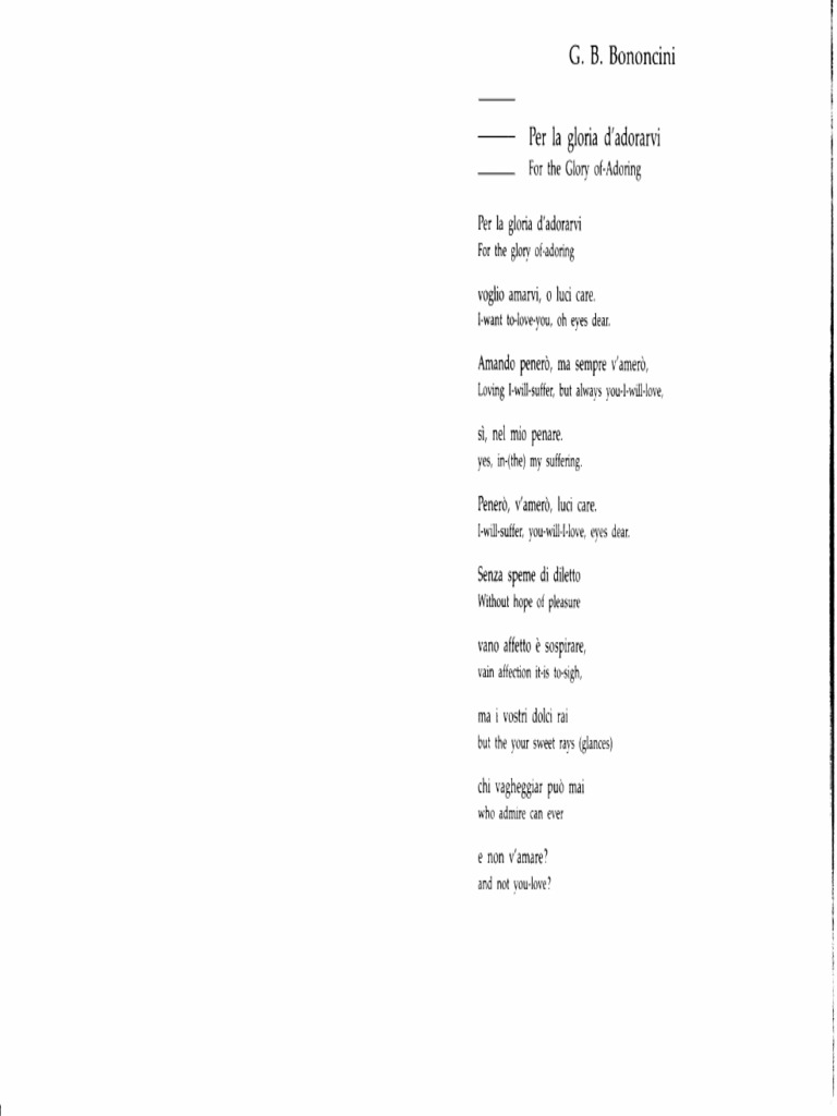 24 italian art song translations | PDF