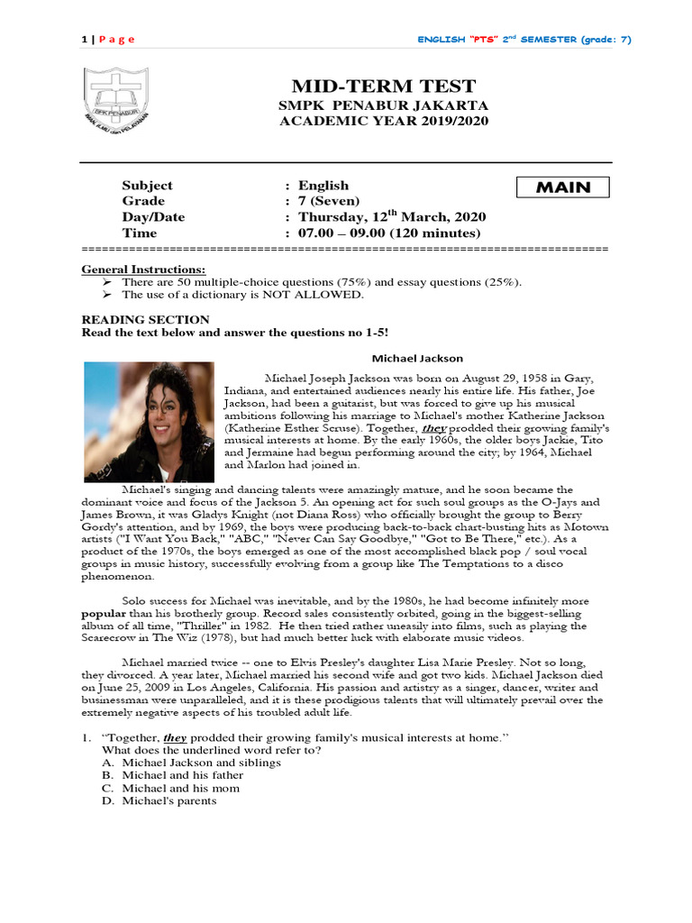 FINALE - PTS Sem 2 - Multiple Choice | PDF