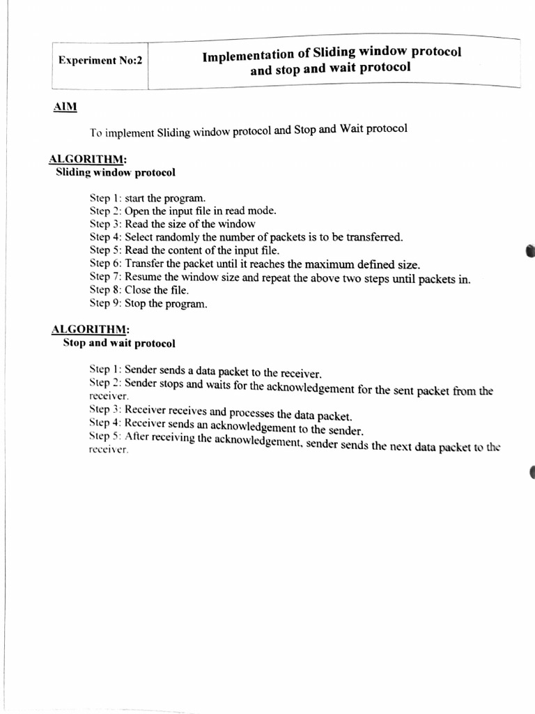CN Ex No 2 | PDF | Transmission Control Protocol | Internet Protocols