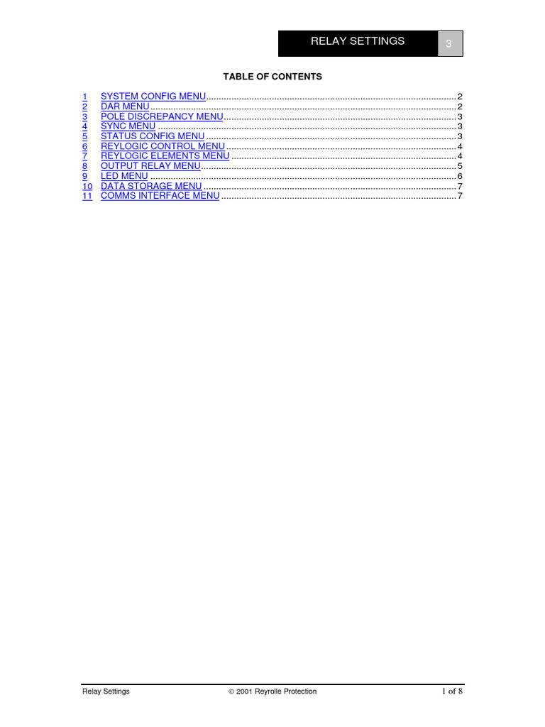 Tau100 200 Section 03 Relay Settings | PDF | Electricity | Computer Science