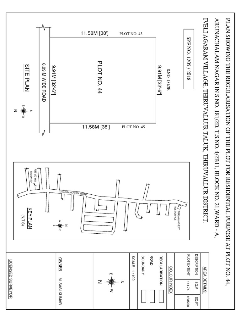 Site Plan for Residential Plot Regularization | PDF