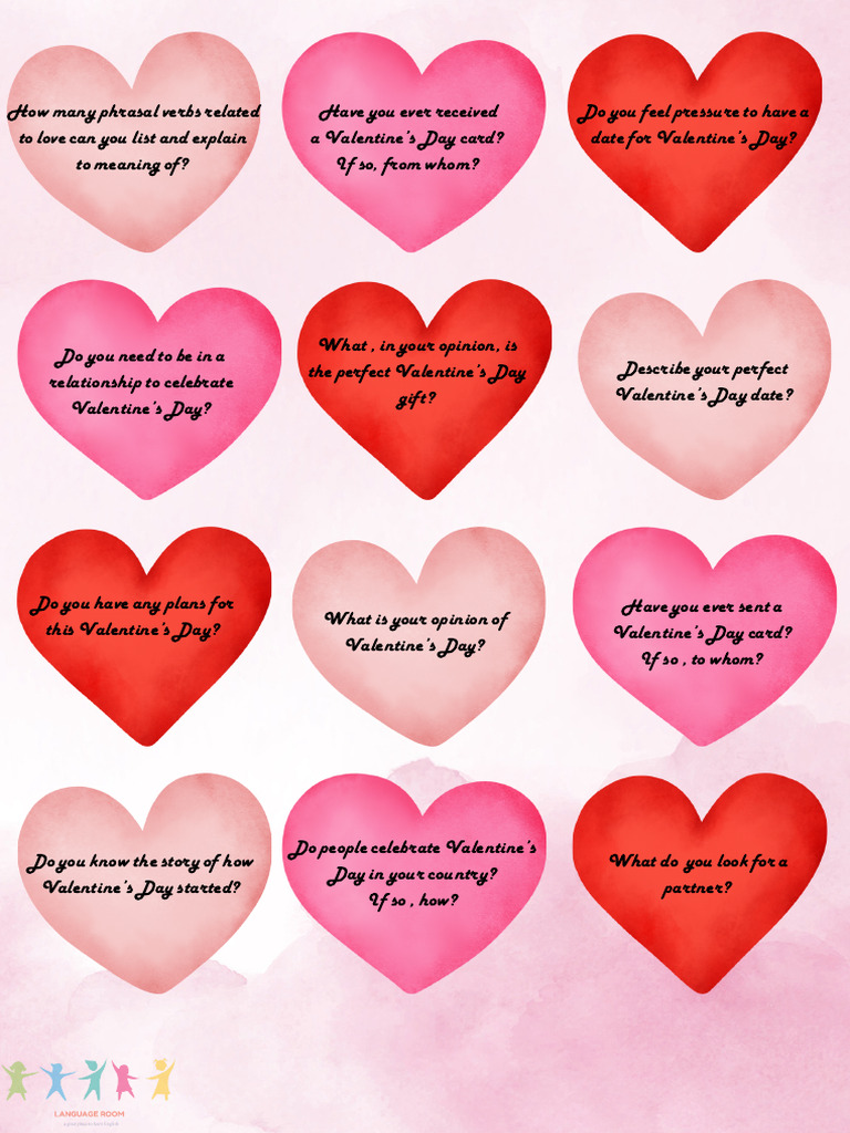Valentine's Speaking Task | PDF