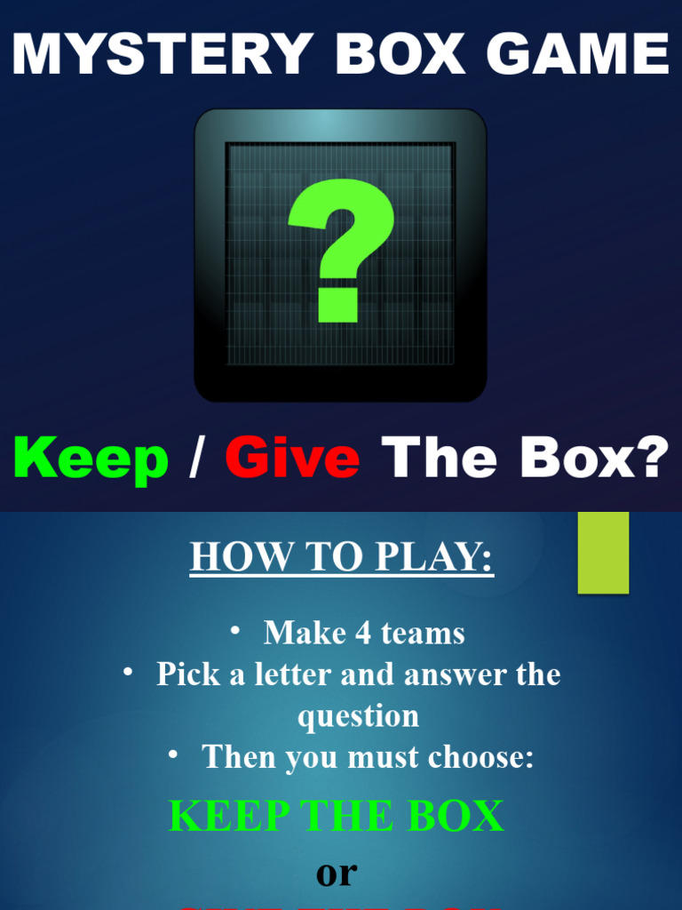Mystery Box Template | PDF