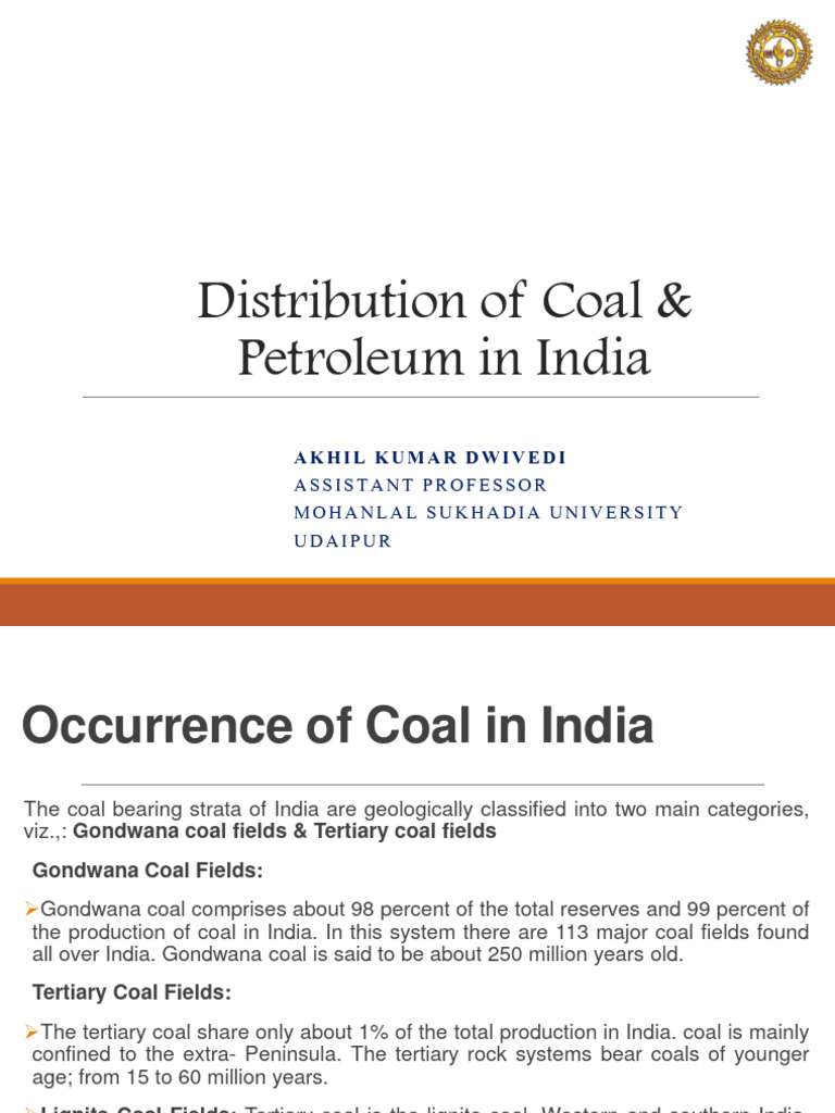 Coal Distribution in India: Gondwana vs Tertiary | PDF | Coal Mining | Coal