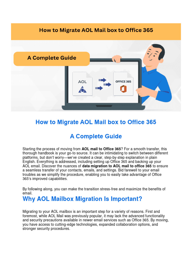 How To Migrate AOL Mail Box To Office 365 | PDF | Aol | Cyberspace