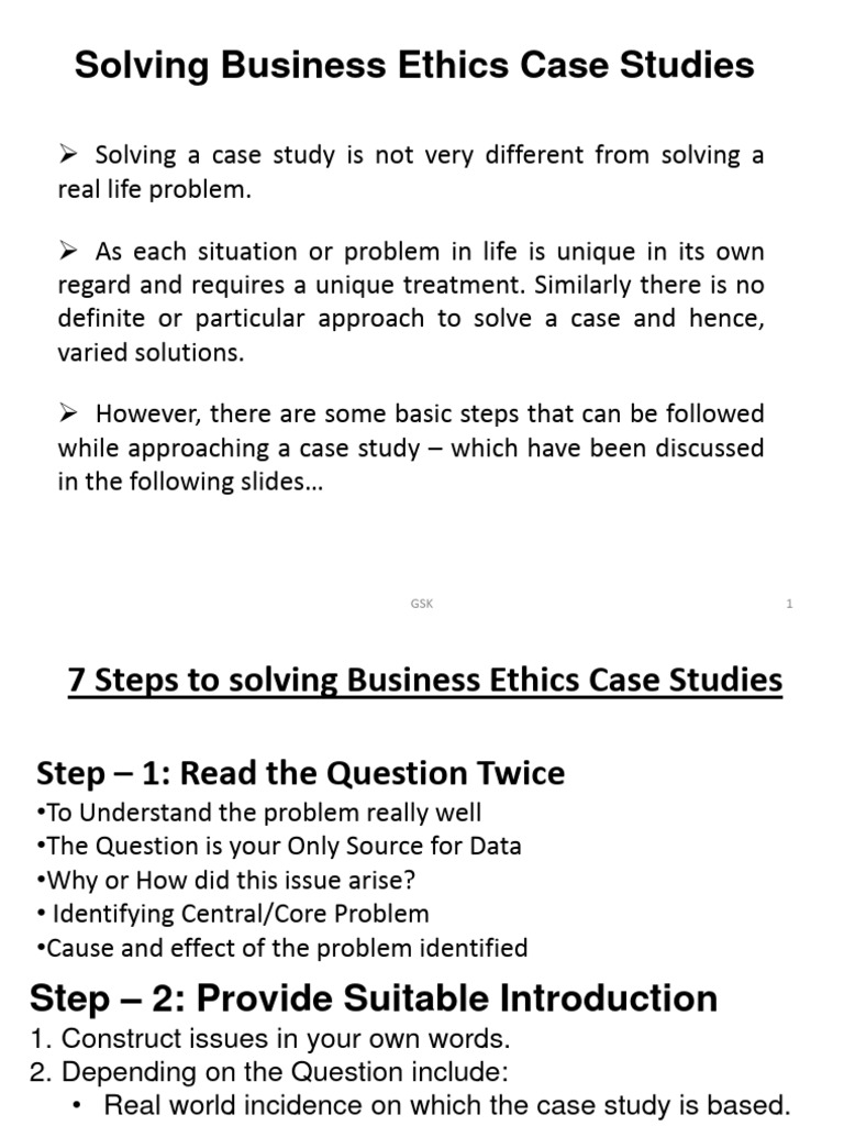 Solving Business Ethics Case Studies | PDF | Justice | Crime & Violence