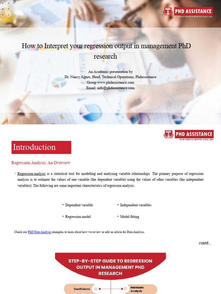 How To Interpret Your Regression Output in Management PHD Research | PDF | Coefficient Of ...