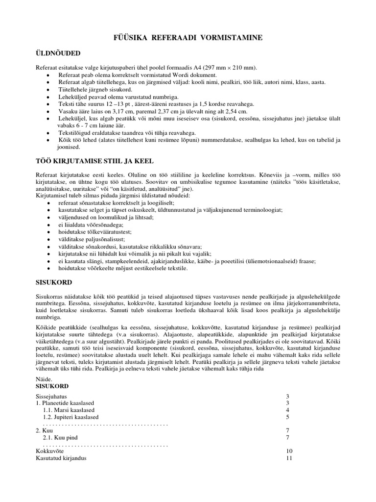 Referaat Koerast | PDF