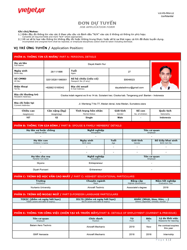 Form Application - 048 | PDF