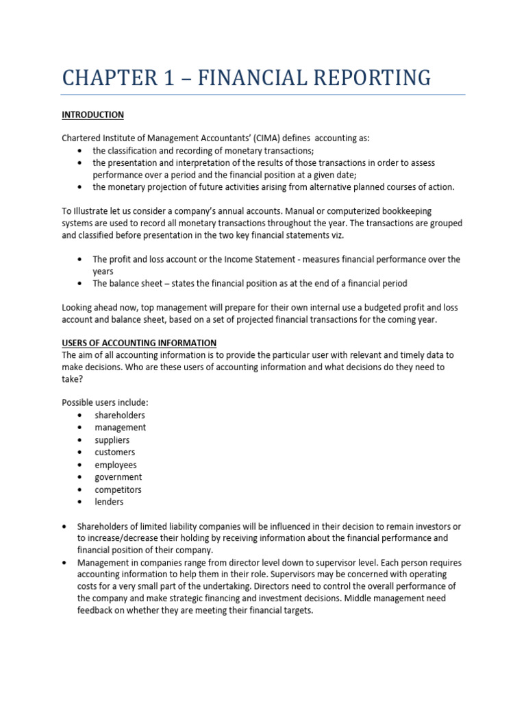 Financial Reporting Overview | PDF | Accounting | Expense