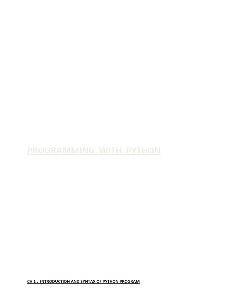 Python program chp 1 | PDF | Python (Programming Language) | String (Computer Science)