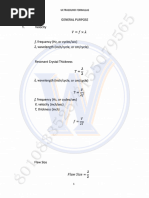 UT Formulas | PDF | Waves | Refraction