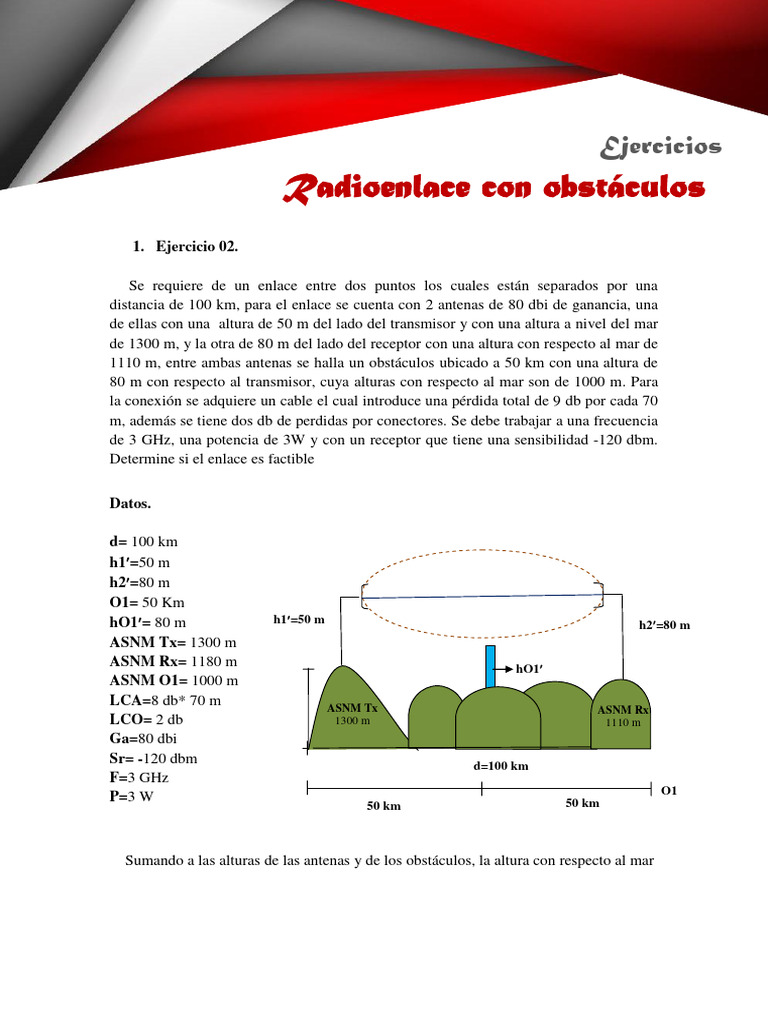 Ejercicios Radioenlace | Descargar gratis PDF | Tecnología de radio | Tecnología de producción ...