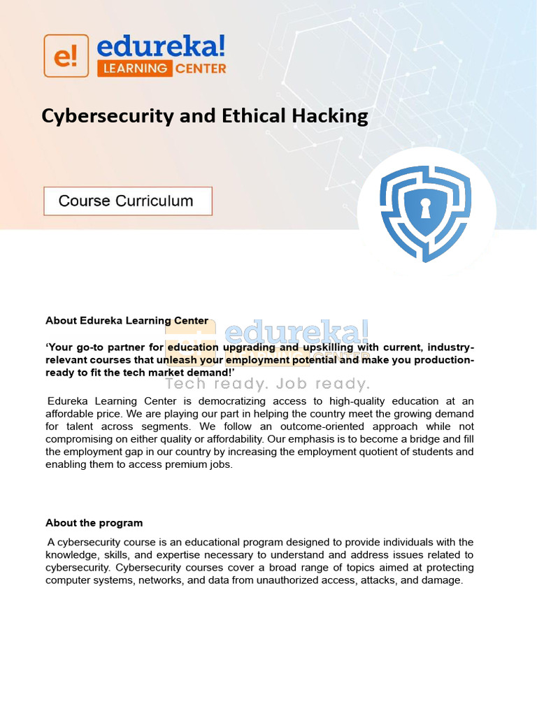Cyber Security and Ethical Hacking Program Curriculum | Download Free PDF | Computer Security ...