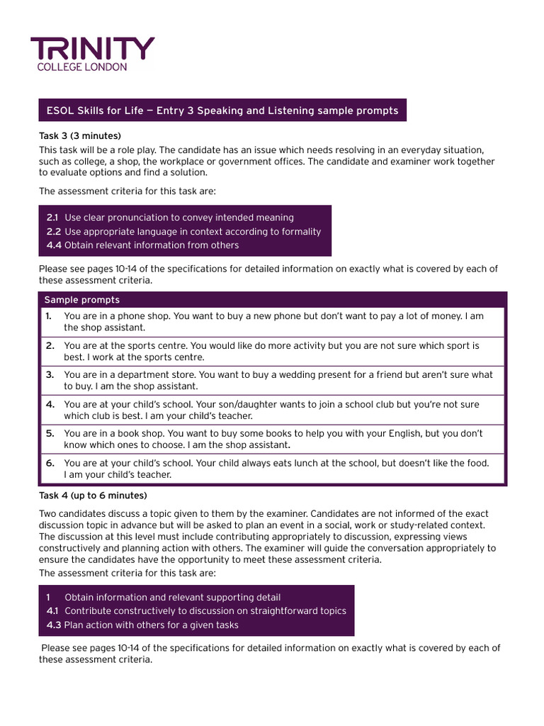 7915 Entry 3 Speaking Prompts 2023 | PDF | Cognitive Science | Learning