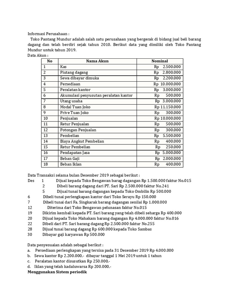Kisikisi UAS PA | PDF | Bisnis