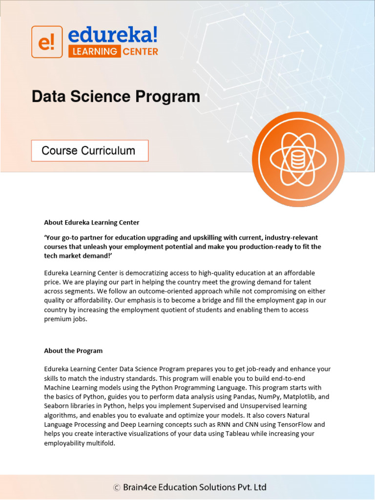ELC Data Science Curriculum | PDF | Statistics | Machine Learning ELC Data Science Curriculum | PDF | Statistics | Machine Learning
