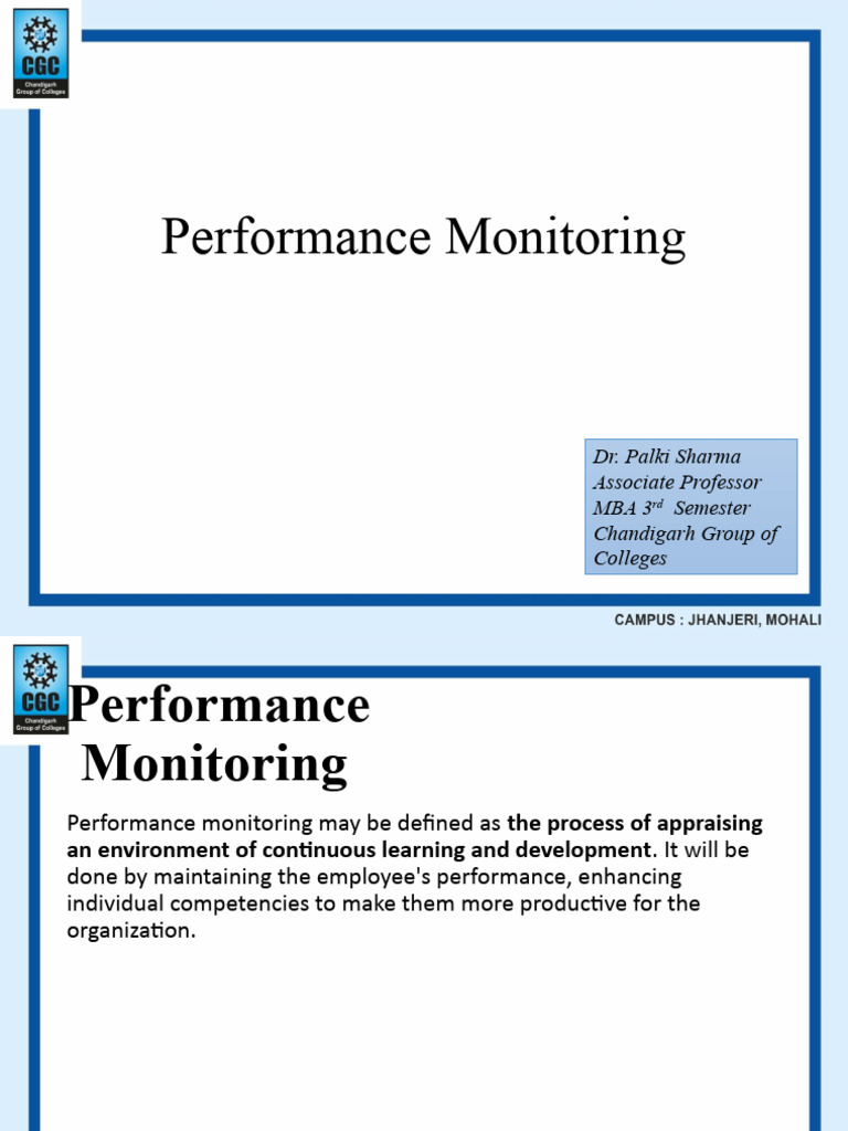 Performance Monitoring | Download Free PDF | Performance Management | Performance Appraisal