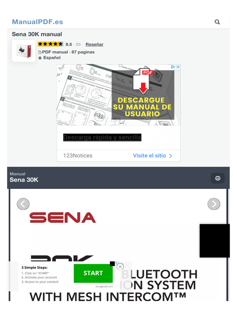 Manual Sena 30K (Español - 87 Páginas) | PDF | Yo telefono | Electrónica