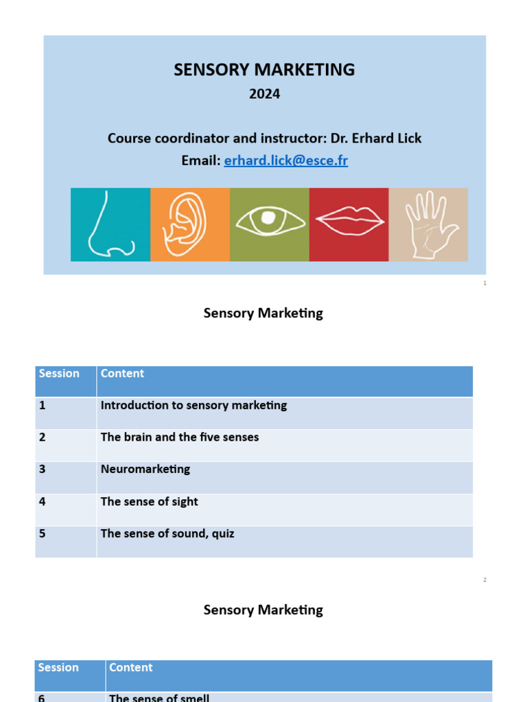 Introduction To Sensory Marketing | PDF | Perception | Brand