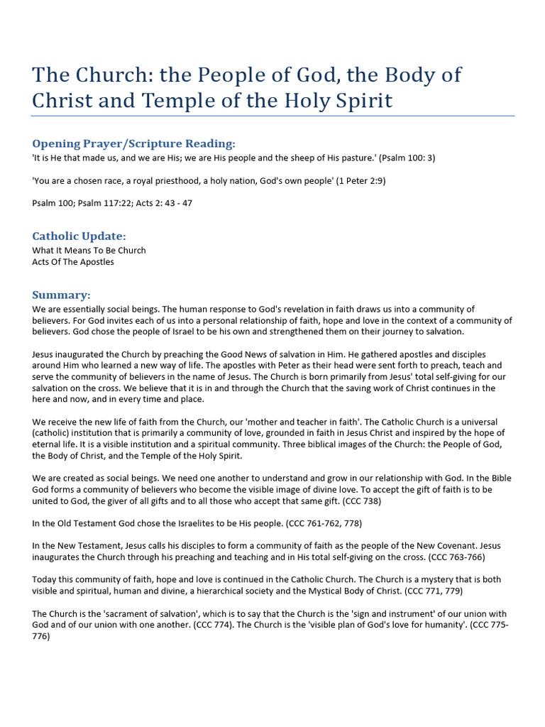 The Church | PDF | Jesus | Christian Church