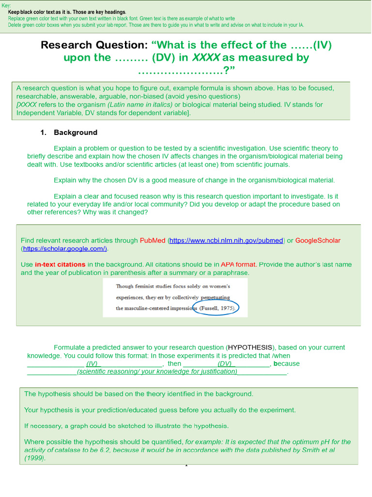 Step by Step How To Write The Ia | PDF | Statistics | Experiment