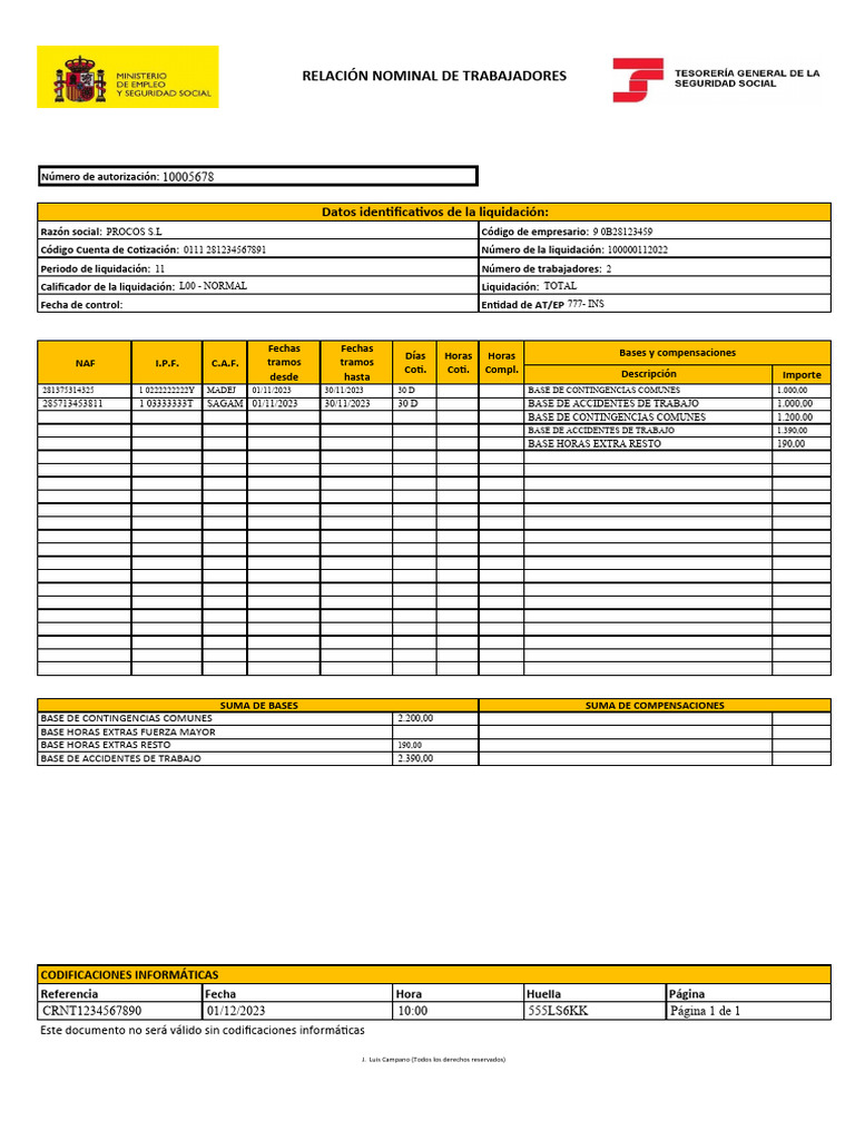 2017 Emau03 R28 RNT Plantilla | PDF